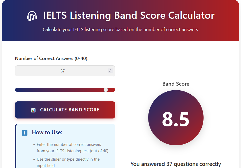 IELTS Listening Band Score Calculator for Academic & General Training ...